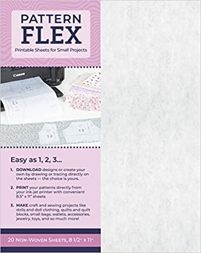 Pattern Flex: Printable Sheets for Small Projects; 20 Non-Woven Sheets ...